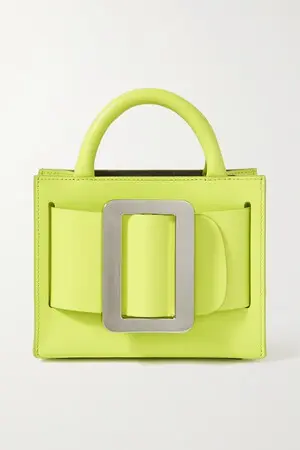 Boyy Green Bobby 18 Buckled Leather Tote Green