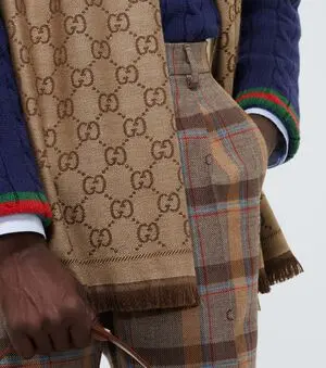 Gucci Gg Wool Jacquard Scarf