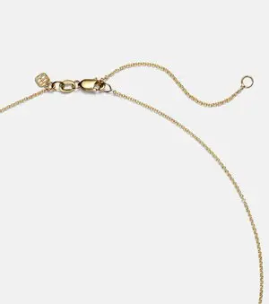 SYDNEY EVAN Love 14kt Gold Necklace With Diamonds - Green