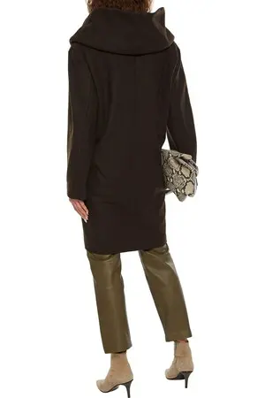 Dkny Brushed Wool-blend Felt Coat