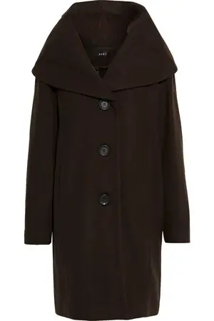 Dkny Brushed Wool-blend Felt Coat