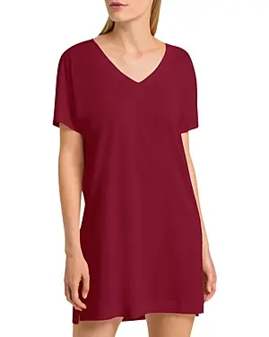 Hanro Laura Oversized Sleep Tee Burgundy