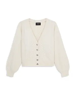 The Kooples The Kooples Cable Knit Cardigan Ecru