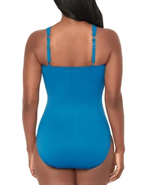 Miraclesuit Rock Solid Europa Asymmetric One Piece Swimsuit - Azurine