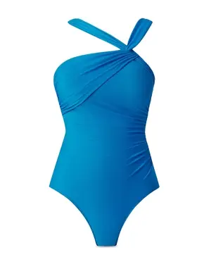 Miraclesuit Rock Solid Europa Asymmetric One Piece Swimsuit - Azurine