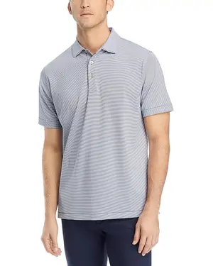 Peter Millar Crown Sport Jubilee Classic Fit Short Sleeve Performance Jersey Polo Shirt - Iron