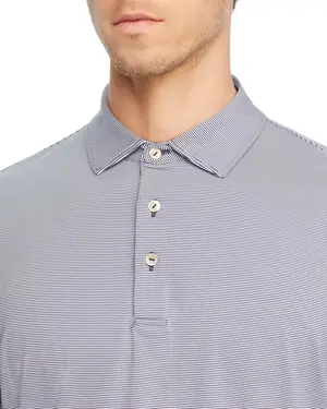 Peter Millar Crown Sport Jubilee Classic Fit Short Sleeve Performance Jersey Polo Shirt - Iron