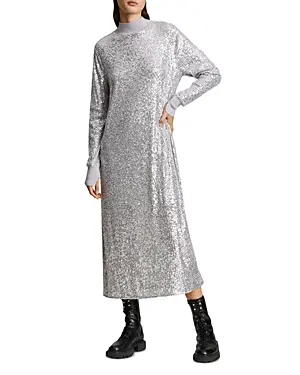all saints white sequin dress ALLSAINTS Juela Crew Sequin Dress