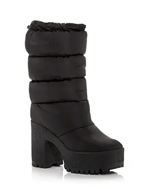 Miu Miu Platform High Block Heel Cold Weather Boots