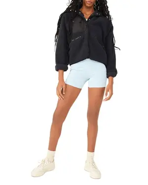 Free People Hit The Slopes Fleece Jacket - Black