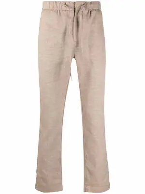 Frescobol Carioca Straight-leg Linen-blend Trousers - Neutrals