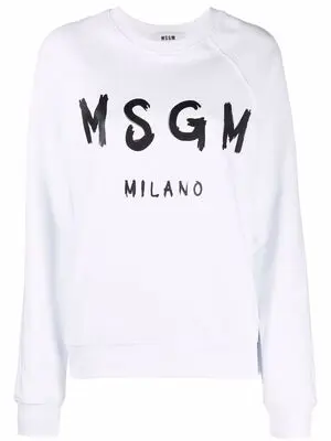 MSGM Logo-print Sweatshirt - White