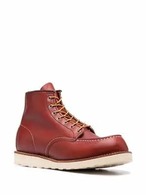 Red Wing Lace-up Leather Boots - Brown