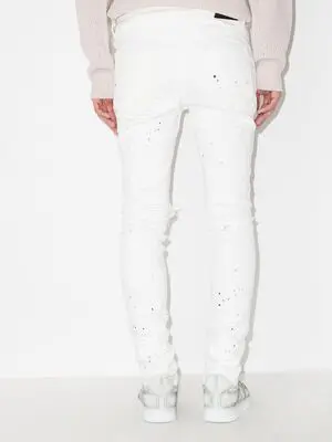 PURPLE BRAND Paint Splatter Skinny Jeans