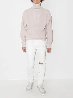 PURPLE BRAND Paint Splatter Skinny Jeans