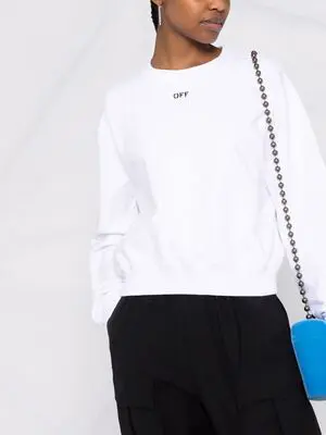 Off-White Off-stamp Cropped Sweatshirt