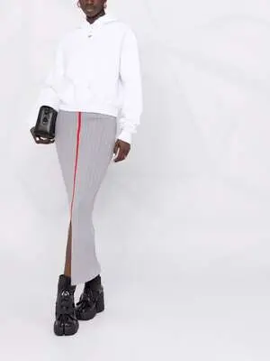 Off-White Off" Logo Cropped Hoodie