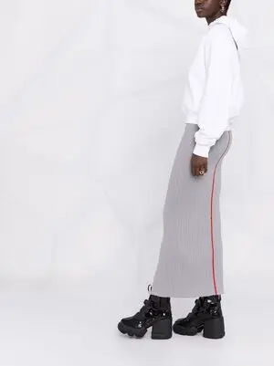 Off-White Off" Logo Cropped Hoodie