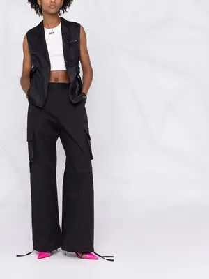 Off-White Off-stamp Ribbed Crop Top