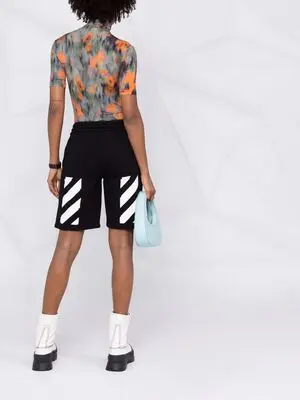 Off-White Diag-stripe Print Track Shorts