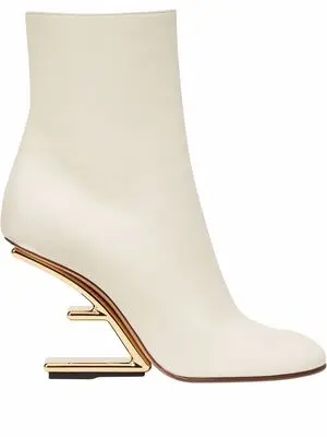 Fendi First 105mm Ankle Boots - White