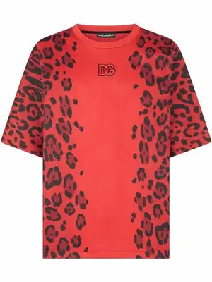 Dolce & Gabbana Leopard-print Dg Oversized T-shirt