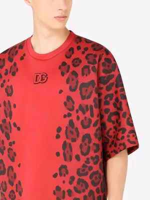 Dolce & Gabbana Leopard-print Dg Oversized T-shirt