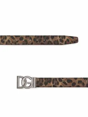 Dolce & Gabbana Leopard-print Reversible Belt