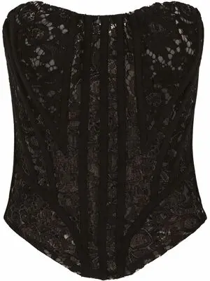 Dolce & Gabbana Eyelet-detail Lace Bustier Top
