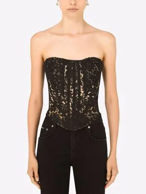 Dolce & Gabbana Eyelet-detail Lace Bustier Top