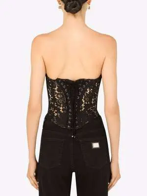 Dolce & Gabbana Eyelet-detail Lace Bustier Top