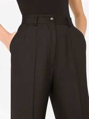 Dolce & Gabbana Wool Palazzo Trousers - Black