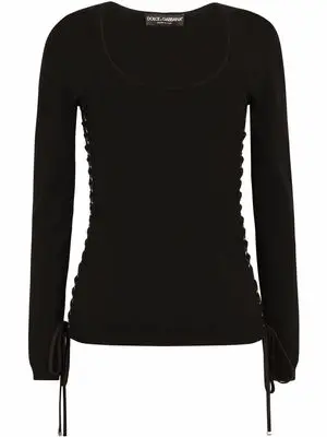 Dolce & Gabbana Scoop-neck Jumper - Black