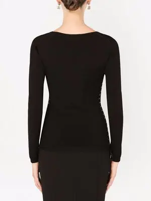 Dolce & Gabbana Scoop-neck Jumper - Black