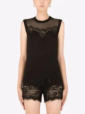 Dolce & Gabbana Lace-detail Sleeveless Jumper