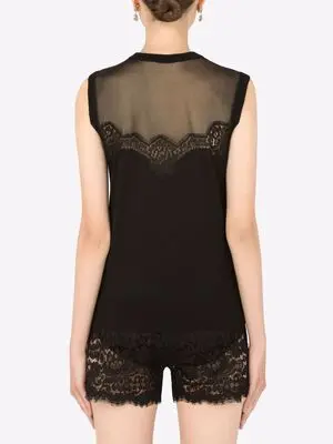 Dolce & Gabbana Lace-detail Sleeveless Jumper