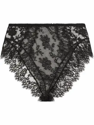 Dolce & Gabbana High-waisted Lace Briefs - Black