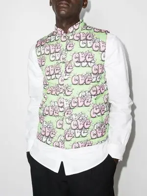 Comme Des Garçons X Kaws Cartoon Logo Gilet