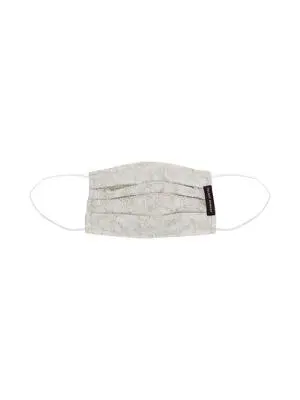 Talbot Runhof Marble-pattern Face Mask - Silver