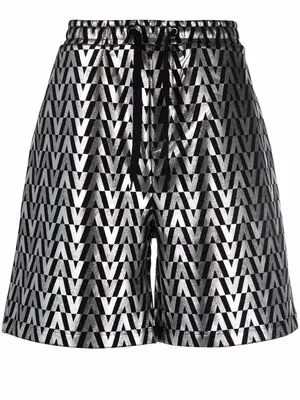 Valentino Garavani High-shine Monogram Shorts