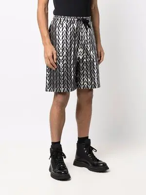 Valentino Garavani High-shine Monogram Shorts