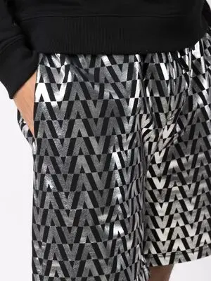Valentino Garavani High-shine Monogram Shorts