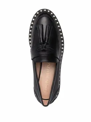 STUART WEITZMAN Mila Pearl-embellished Loafers