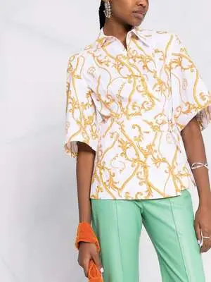 GANNI Patterned Short-sleeved Shirt