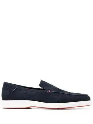 Santoni Suede Slip-on Loafers