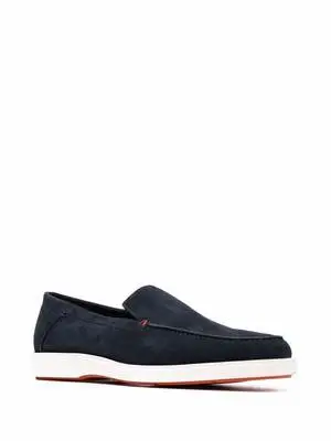 Santoni Suede Slip-on Loafers