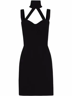 Dolce & Gabbana Halterneck Sable Minidress