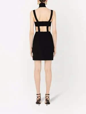 Dolce & Gabbana Halterneck Sable Minidress
