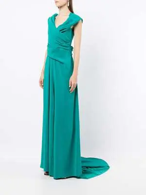 Talbot Runhof Detachable-train Draped Jumpsuit