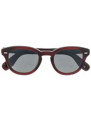 Oliver Spencer Marble-effect Sunglasses - Red
